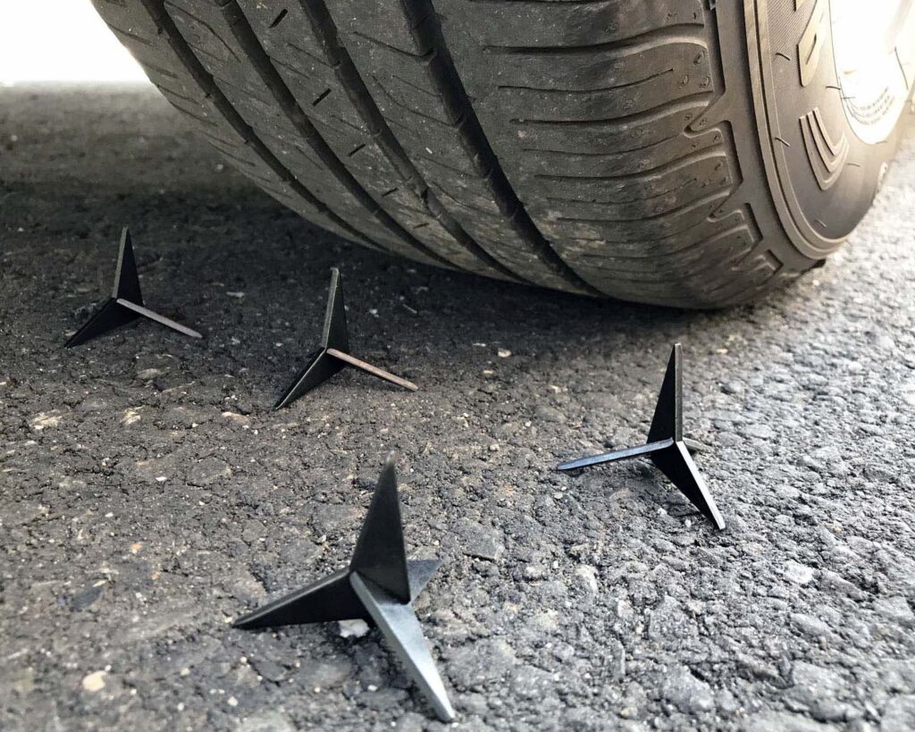 NeoPRO Spikes - Tire Puncture Caltrop Spikes for Property Security